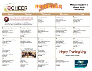 Lunch Menu - Cheer DE