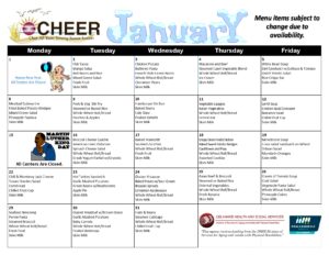 Lunch Menu - Cheer DE