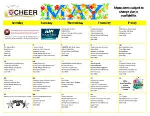 Lunch Menu - Cheer DE