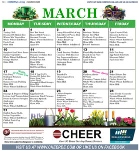 Lunch Menu - Cheer DE